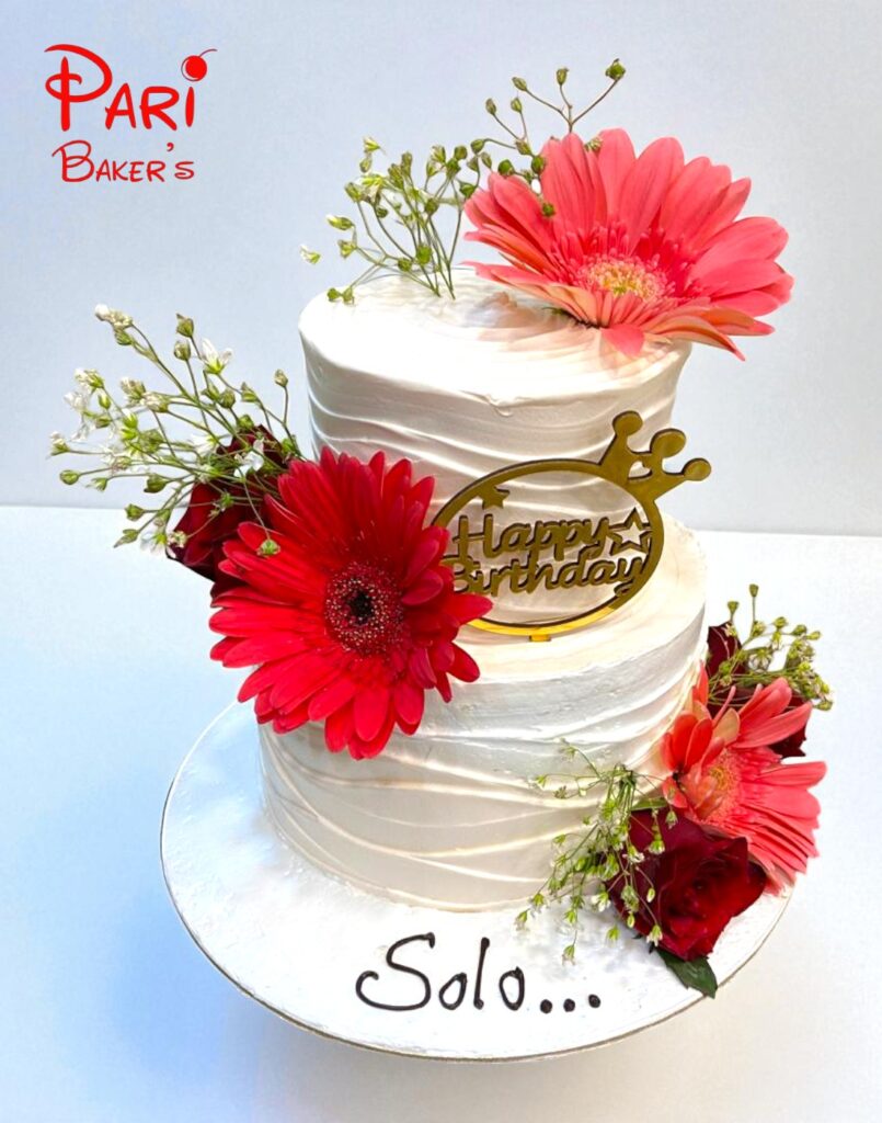 2 Tier Floral Cake - paribakers.com