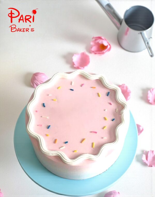 Pink Color Strawberry Cake - paribakers.com